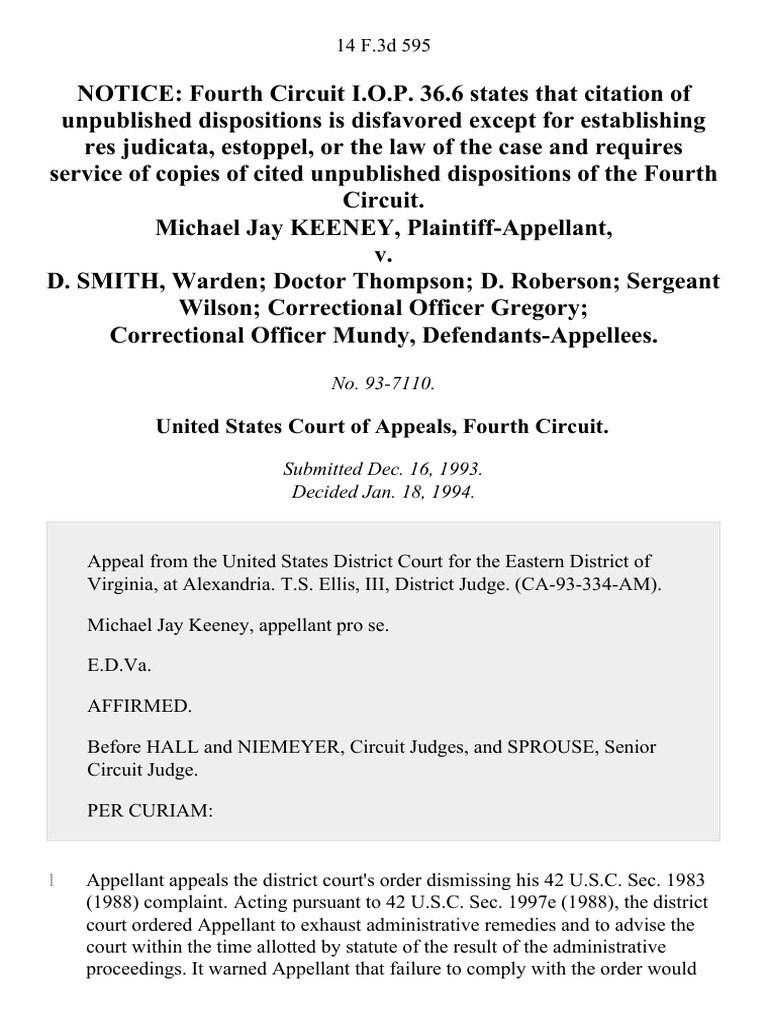 United States Court of Appeals, Fourth Circuit | PDF