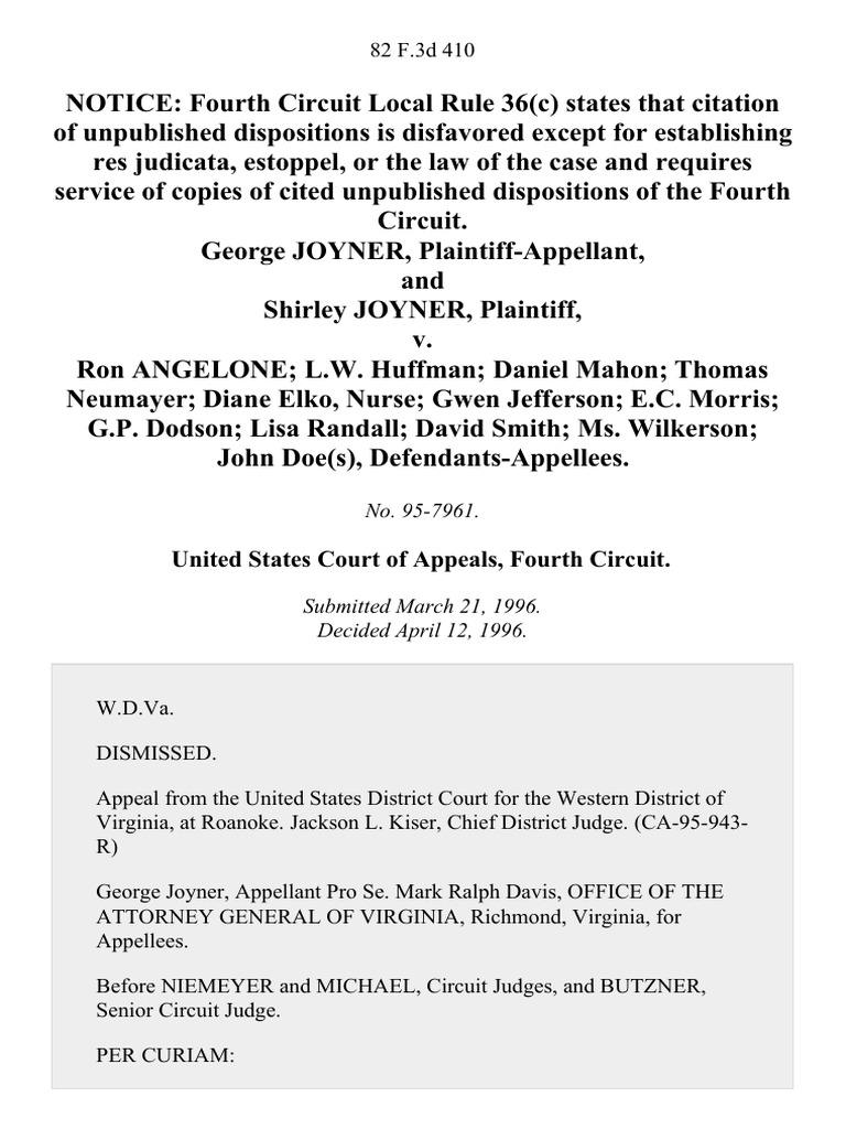 United States Court of Appeals, Fourth Circuit | PDF