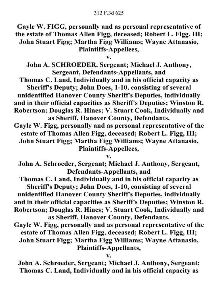 Gayle W. Figg, Personally and as Personal Representative of the Estate ...