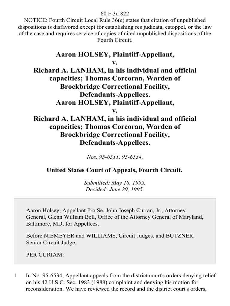 United States Court of Appeals, Fourth Circuit | PDF