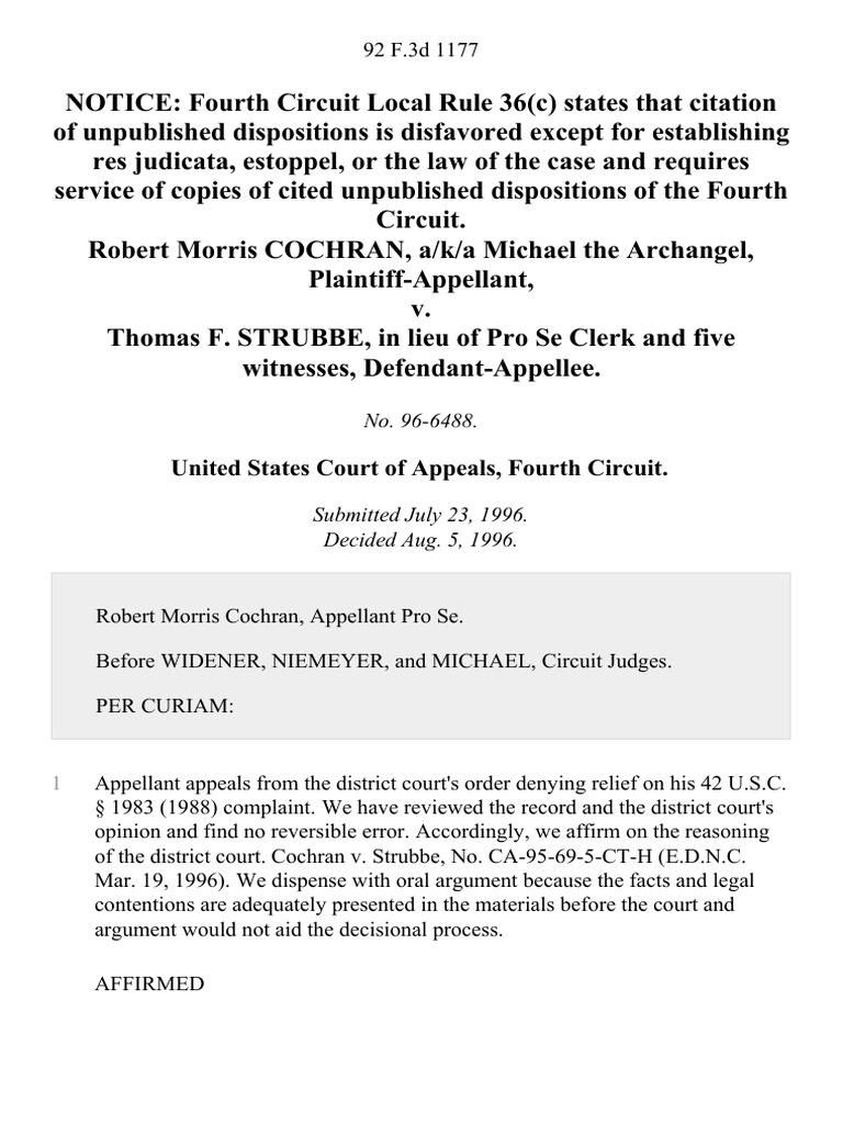 Fourth Circuit Ruling on § 1983 Appeal | PDF | Politics | Social Science
