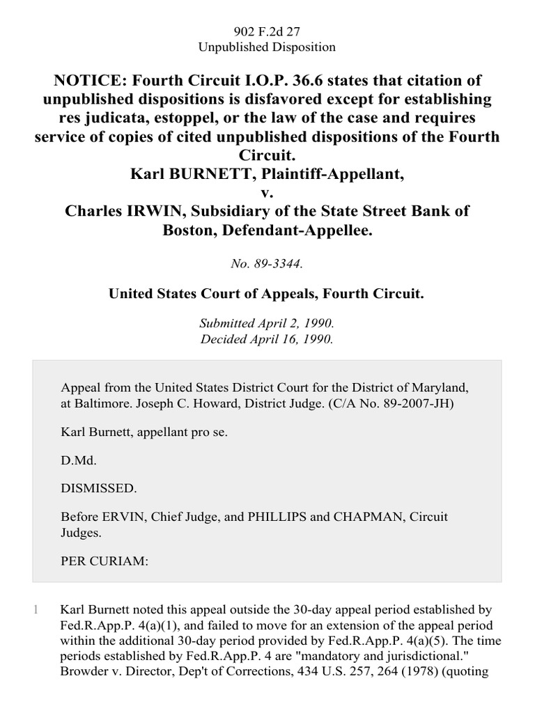 Appeal Dismissed for Late Filing | PDF