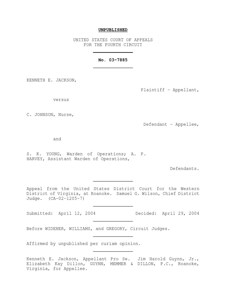 Jackson v. Johnson Appeal Decision | PDF | Politics | Law