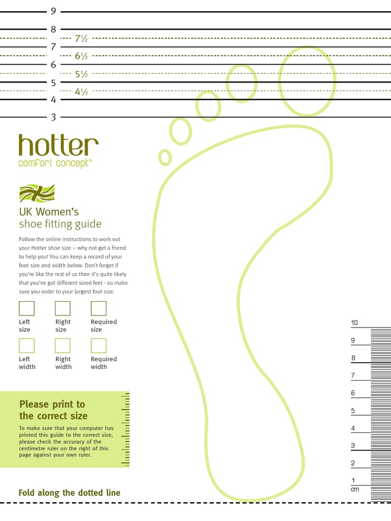 Hotter-Fitting Guide-UK-Ladies PDF | PDF | Cooking, Food & Wine