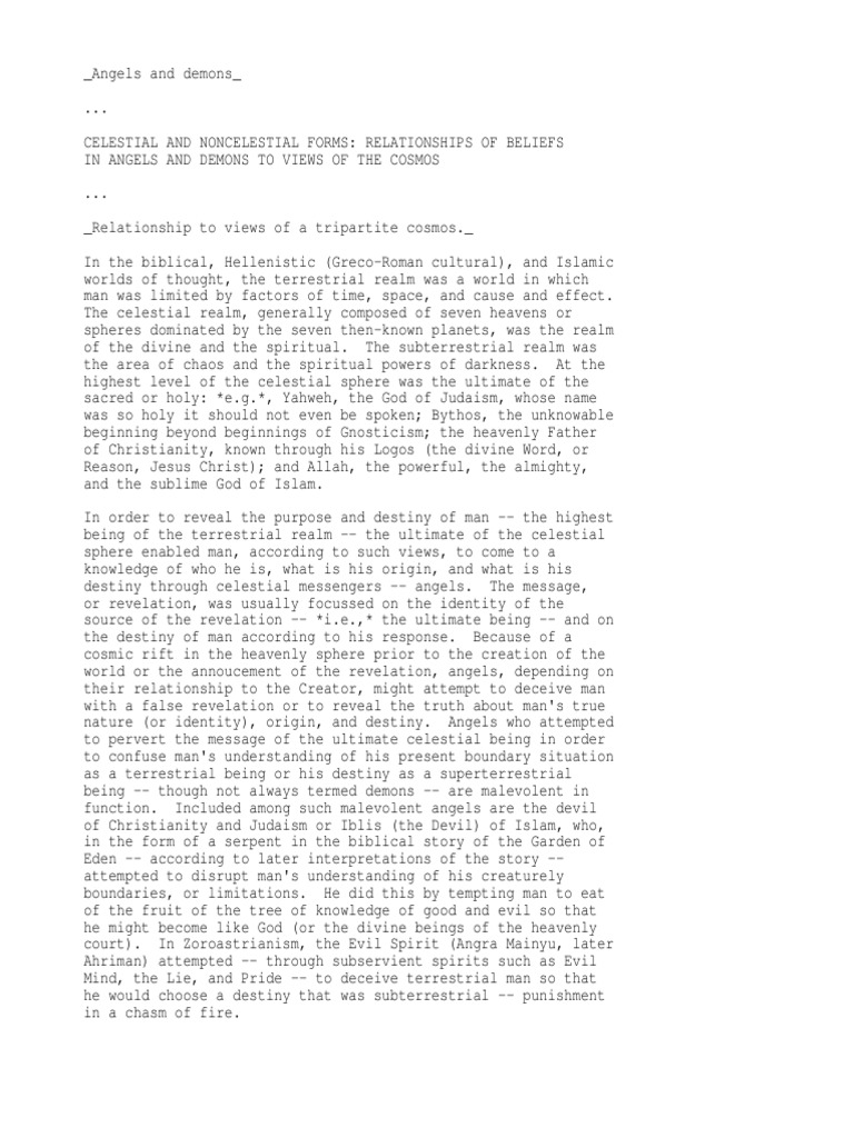 Angels and Demons | PDF | Devil | Demons