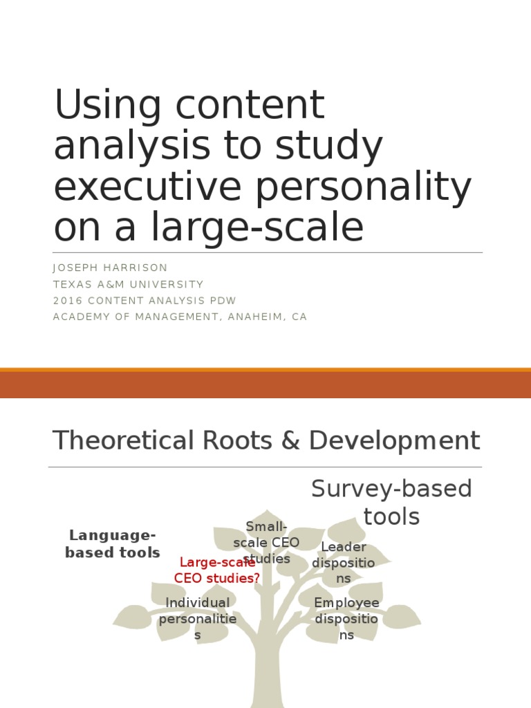 Studying Executive Personality | PDF | Validity (Statistics) | Support ...