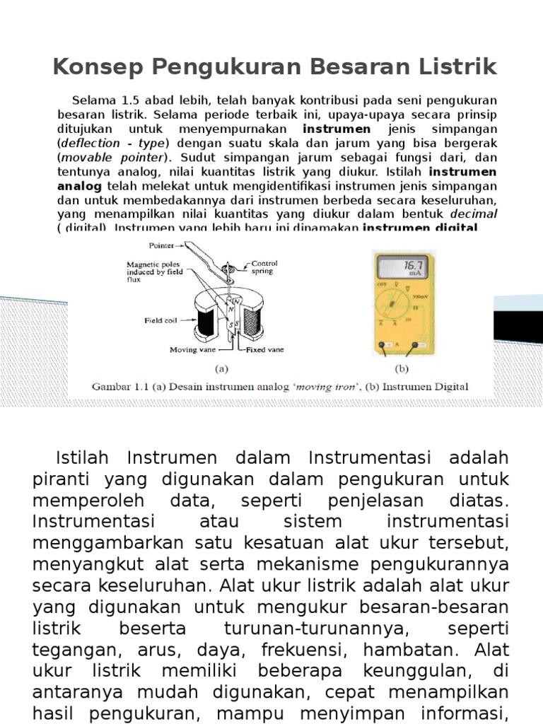 Konsep Pengukuran Besaran Listrik | PDF