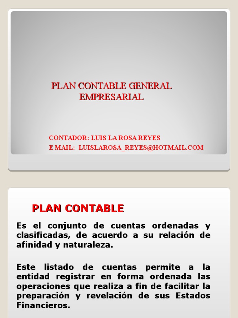3 El Plan Contable en El Peru | normas internacionales de INFORMACION ...
