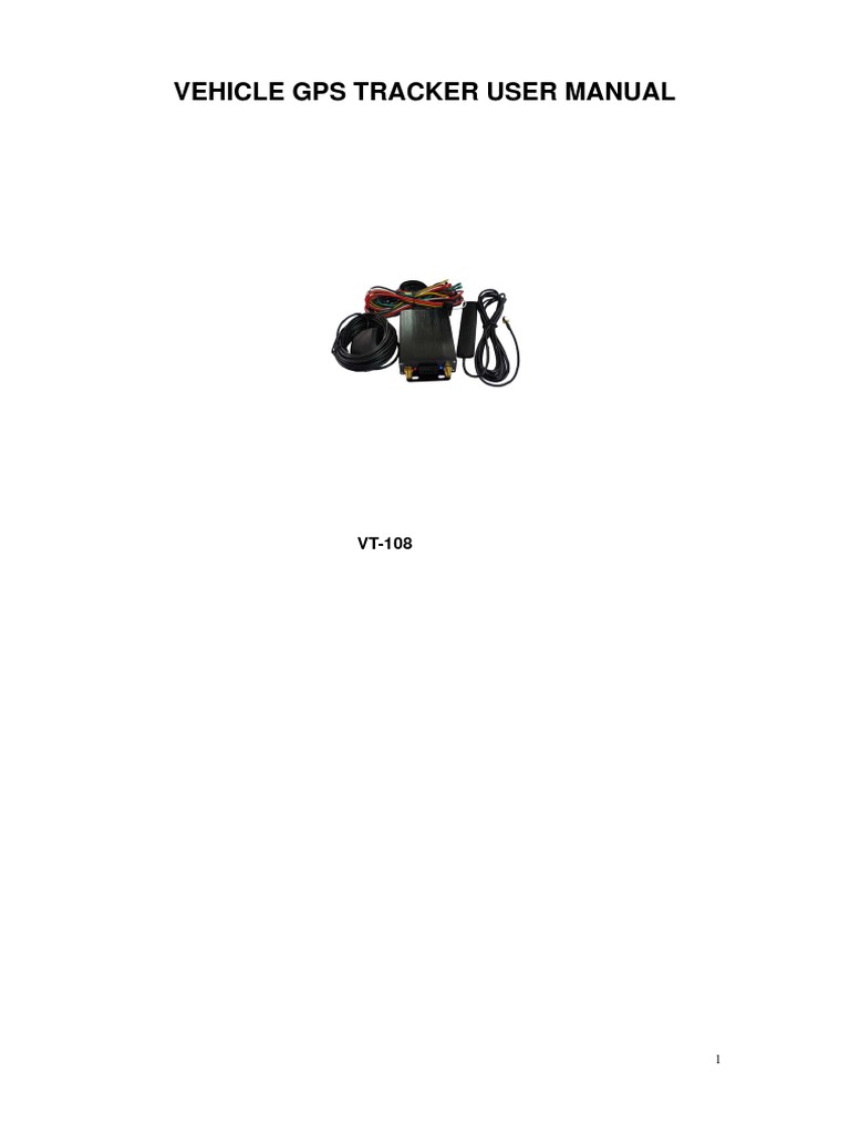 Vehicle GPS Tracker User Manual VT-108 | PDF | Short Message Service ...