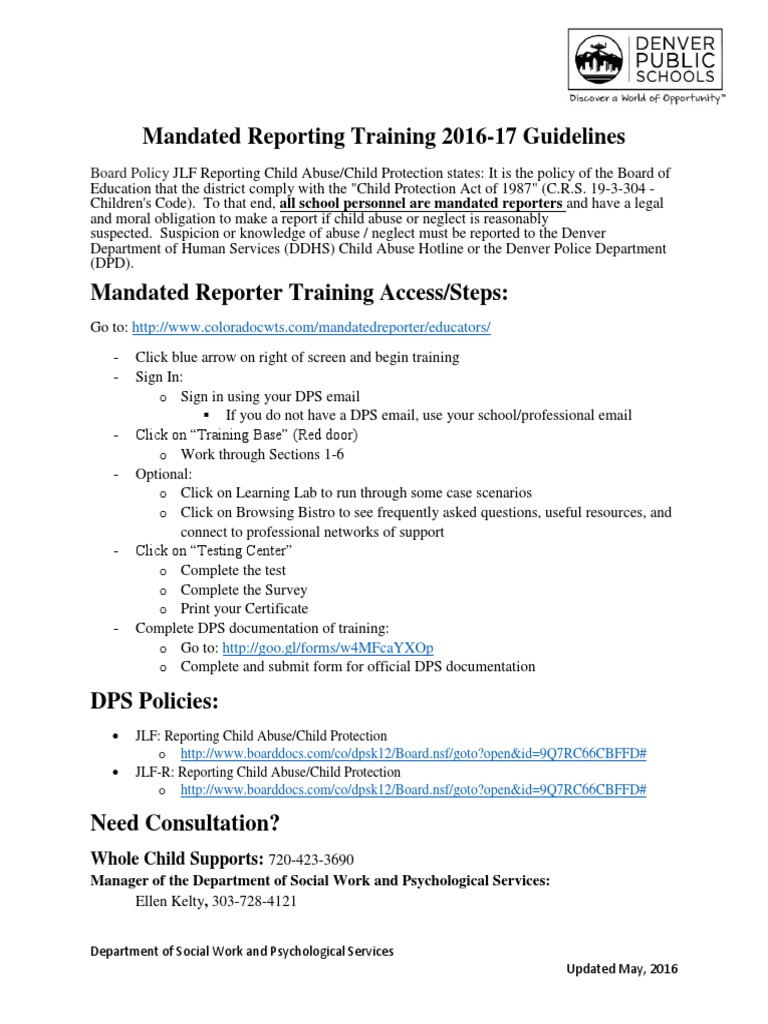 Mandated 20reporter 20training 20guidance 20document 202016-17 | PDF ...