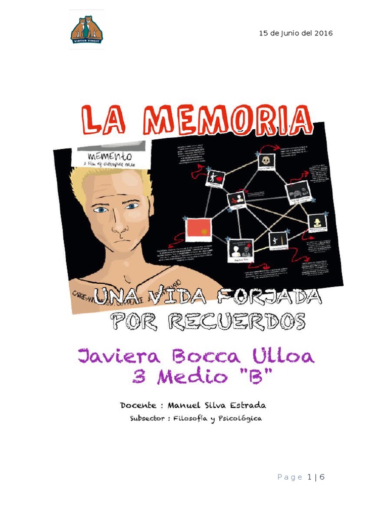 Memento y La Memoria | PDF | Memoria | Procesos mentales