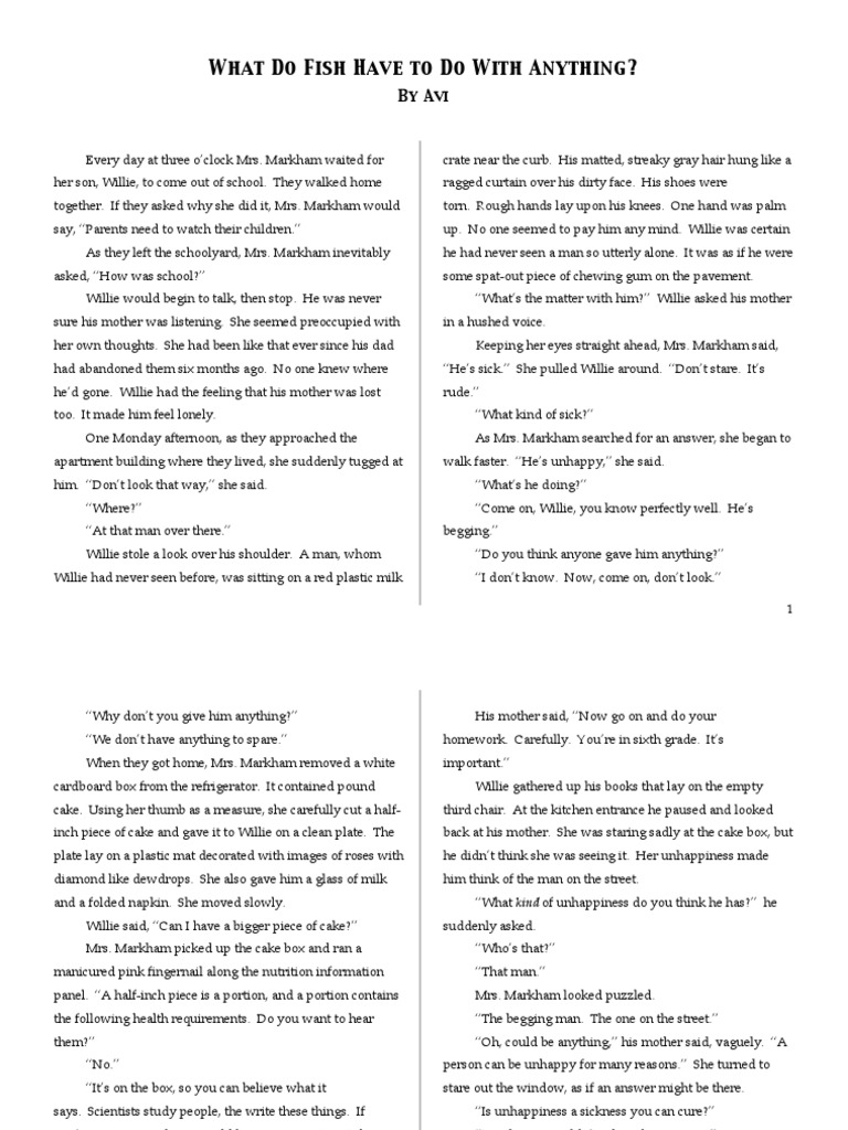 Do Fish Have To Do With Anything | PDF