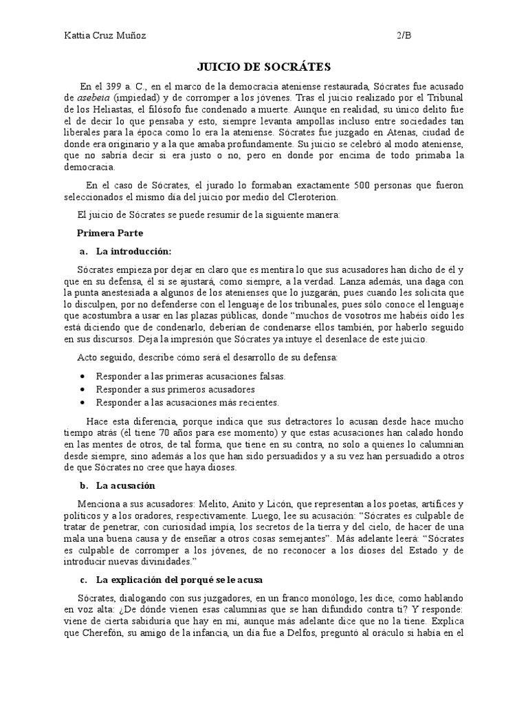 Juicio de Socrátes | PDF | Sócrates | Science