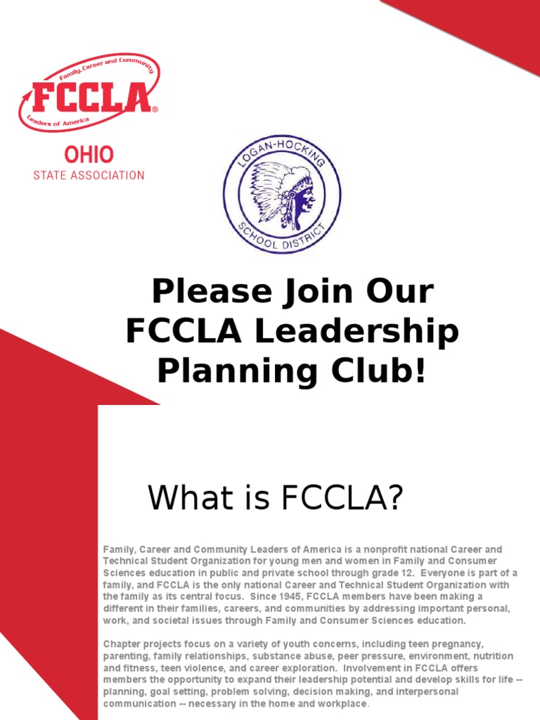 Please Join Our FCCLA Leadership Planning Club! | PDF | Science ...