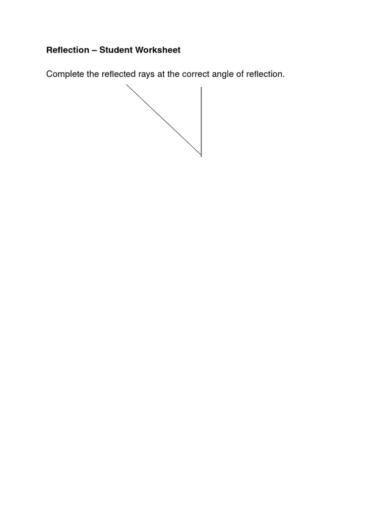 Complete The Reflected Rays at The Correct Angle of Reflection | PDF