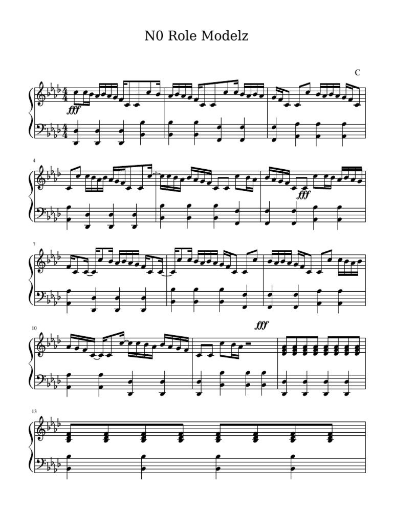 No Role Modelz | PDF