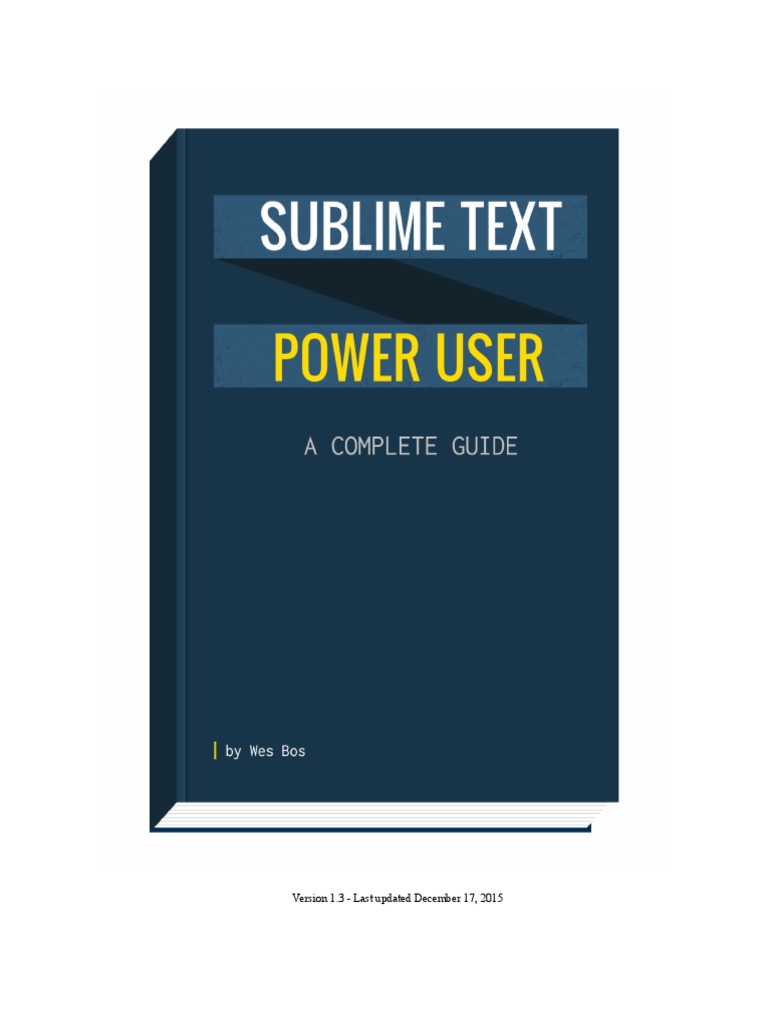 Sublime Text Power User | PDF | Computer File | Computer Keyboard
