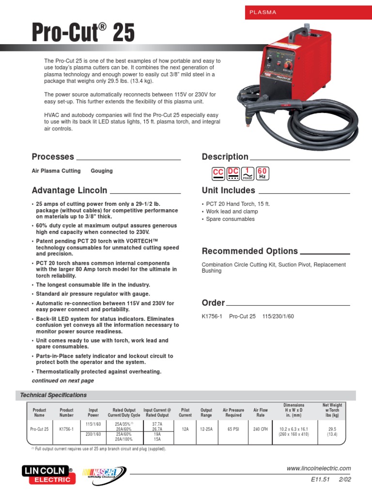 Pro Cut 25 Manual | PDF | Welding | Construction