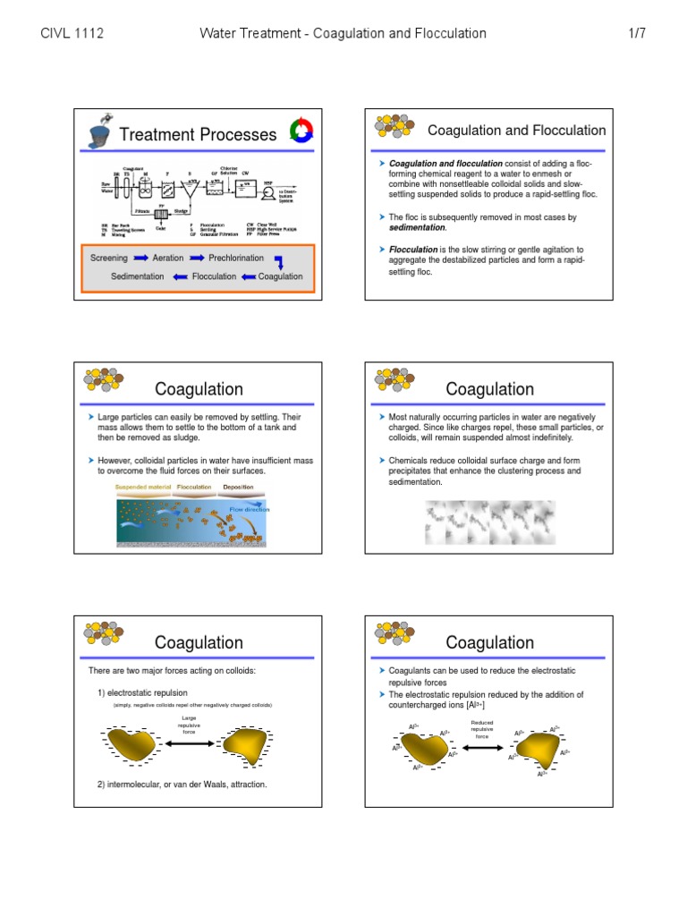 Coagulation and Flocculation in Water Treatment | PDF | Colloid ...
