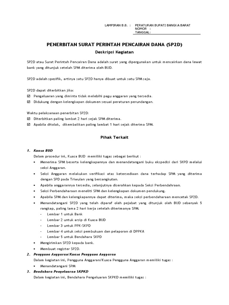 Cara Terbit Sp2d Pdf Pdf Pengelolaan Keuangan Uang