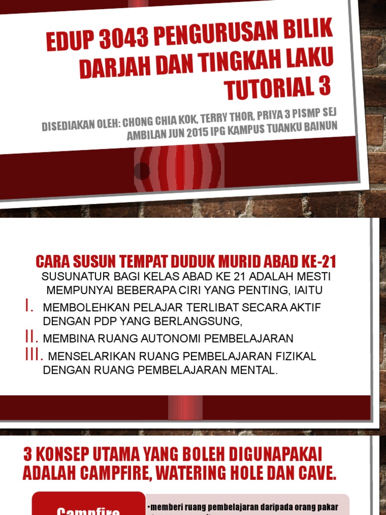 EDUP 3043 Susunan Duduk Murid Abad 21 | PDF
