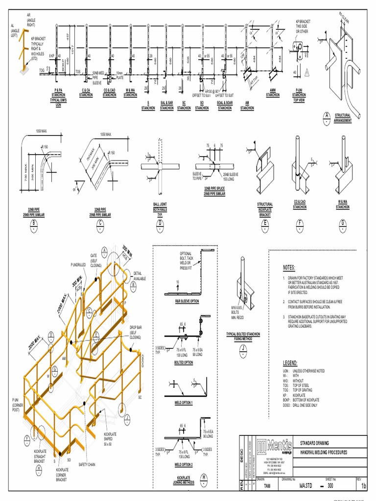 Handrail Welding Procedures Standard | PDF | Science & Mathematics