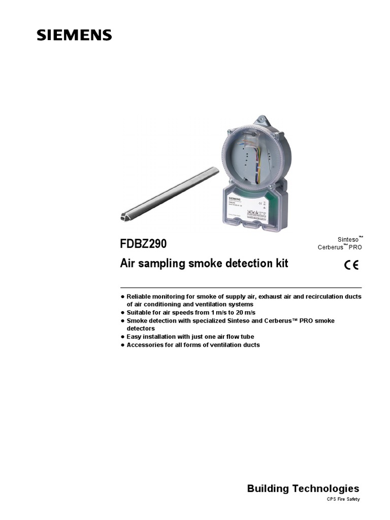 FDBZ290 Air Sampling Smoke Detection Kit: Building Technologies | PDF ...