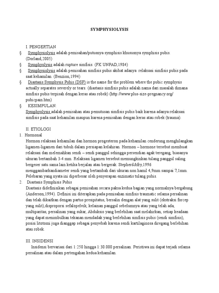 Symphysiolysis | PDF