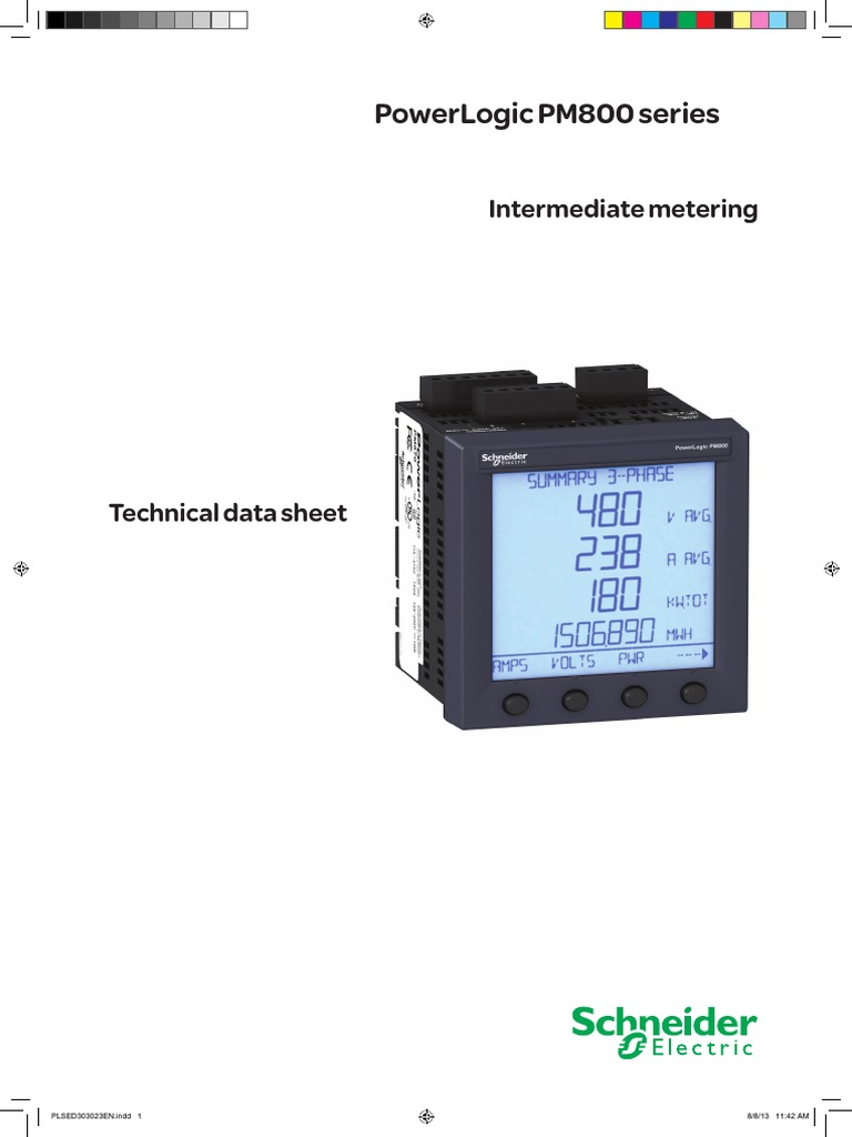 Powerlogic Pm800 Series: Intermediate Metering | PDF | Ac Power ...