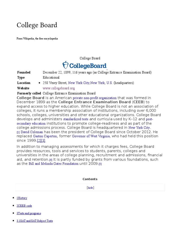 College Board | PDF