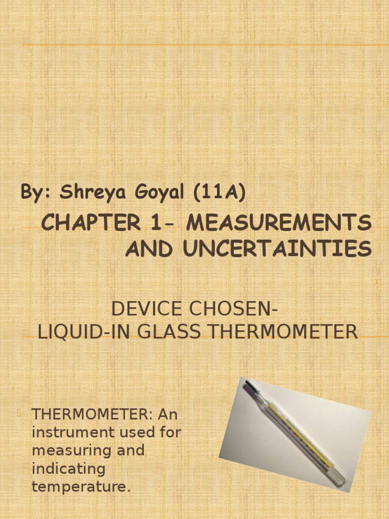 Physics Pdf Observational Error Thermometer