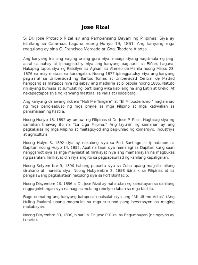 Jose Rizal | PDF
