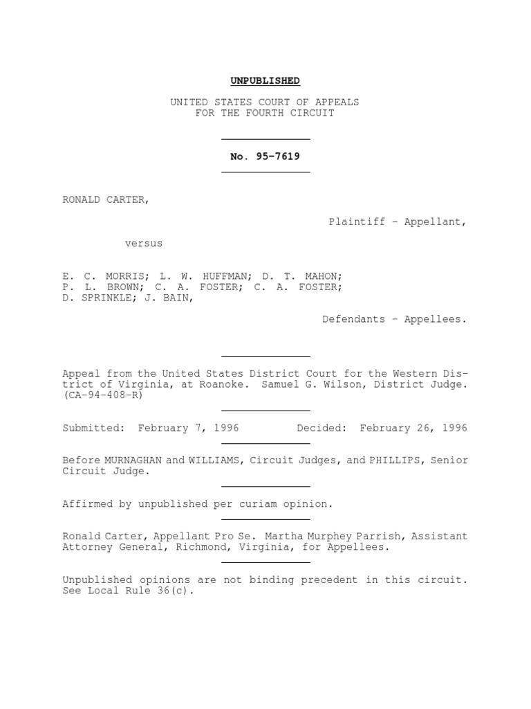 Appeal Decision in Carter v. Morris Case | PDF | Law