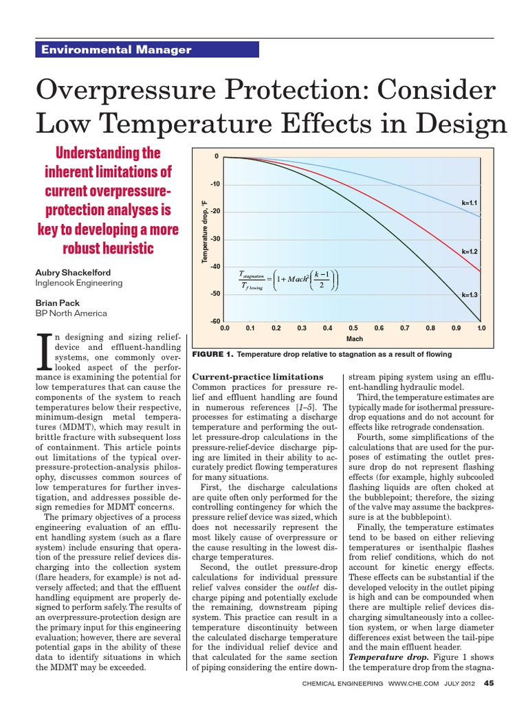 Overpressure Protection-Low Temp Effects PDF | PDF