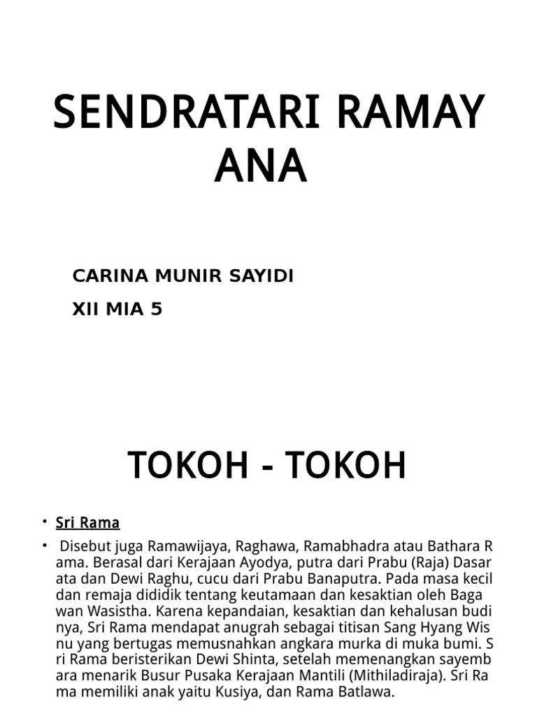 Sendratari Ramayana | PDF