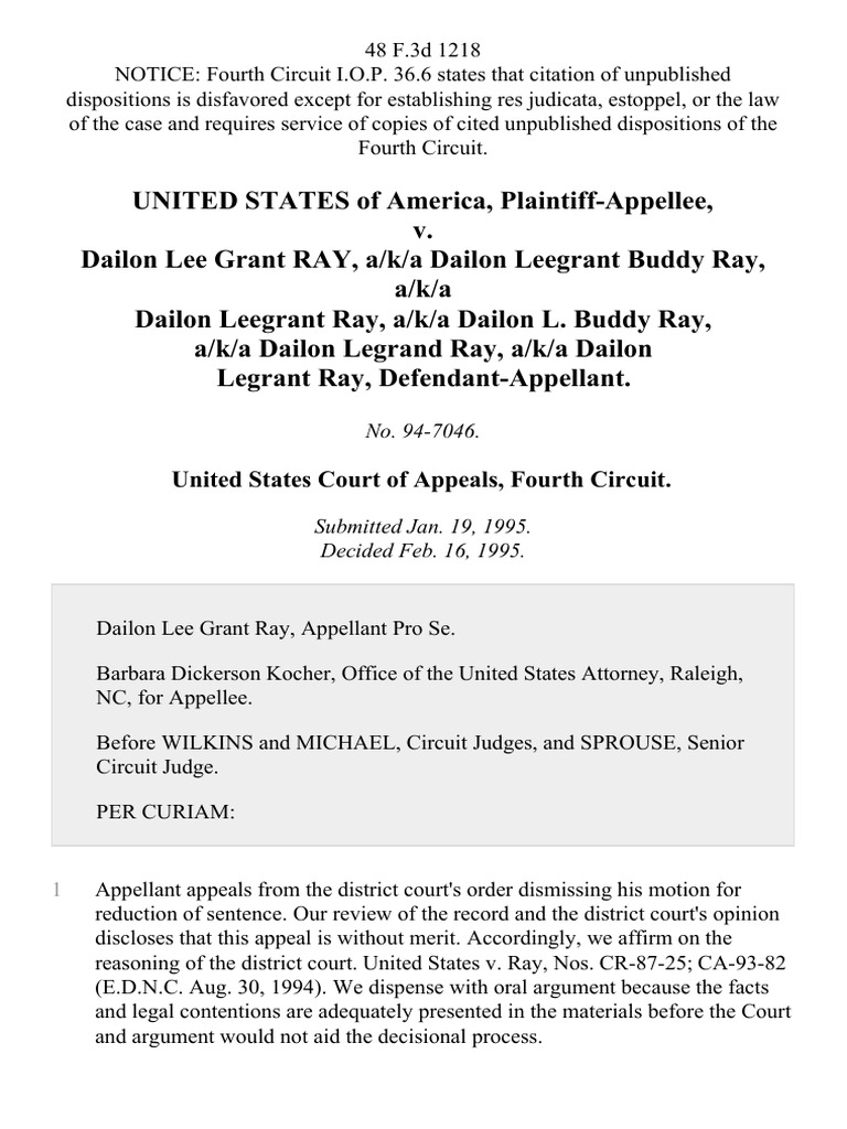 United States Court of Appeals, Fourth Circuit | PDF