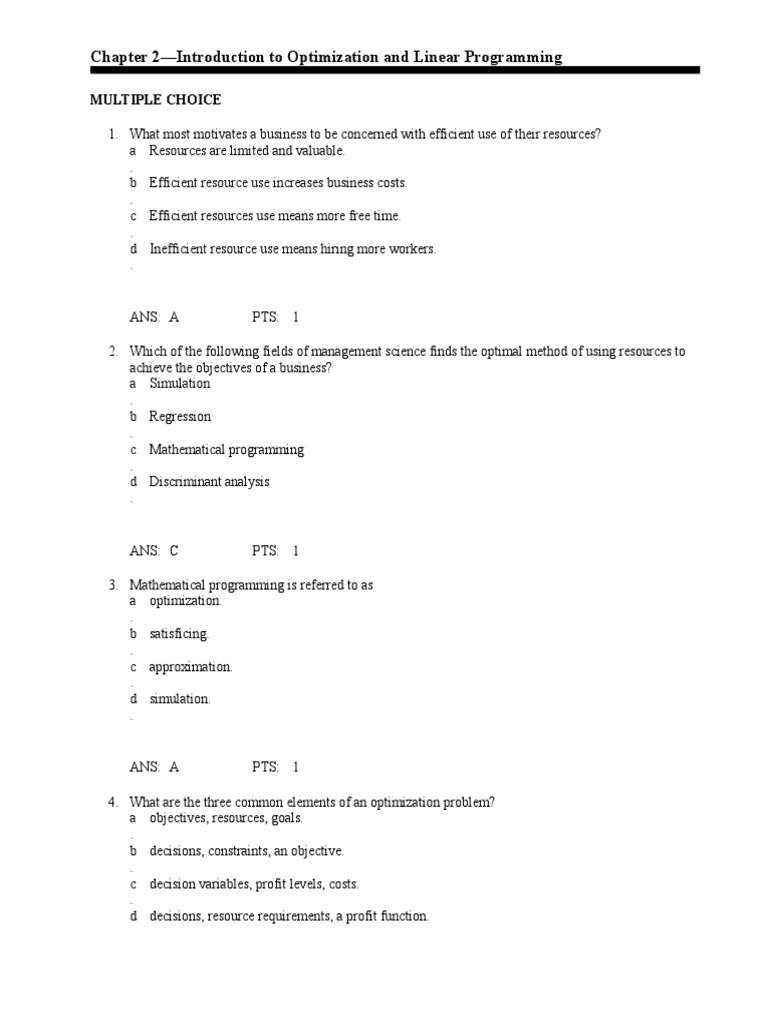 Chapter 2 Introduction To Optimization And Linear Programming Pdf Mathematical Optimization 