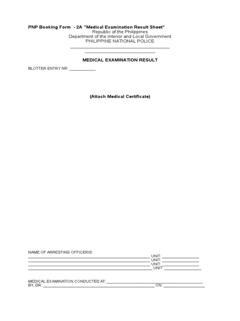 Medical Examination Result Sheet | PDF | Business | Social Science