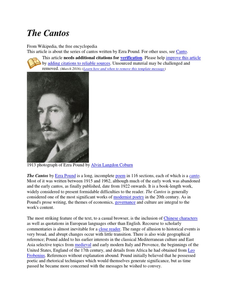 Understanding The Cantos by Ezra Pound | PDF | Poetry