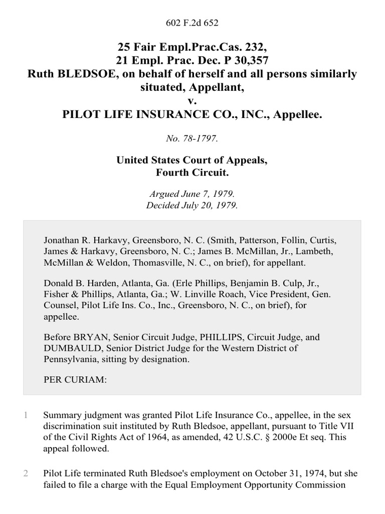 25 Fair Empl - Prac.cas. 232, 21 Empl. Prac. Dec. P 30,357 Ruth Bledsoe ...