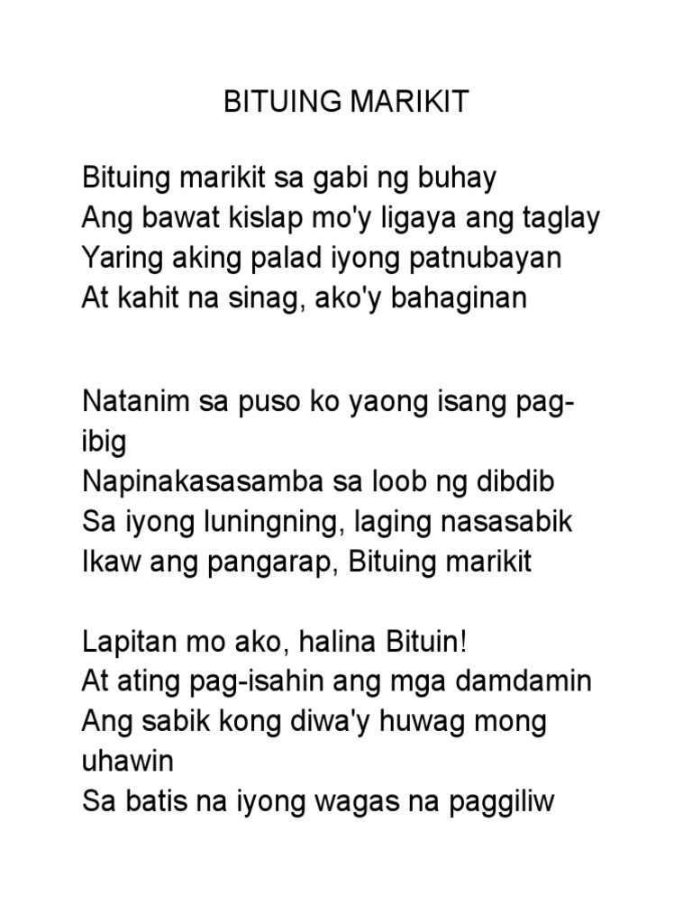Bituing Marikit | PDF