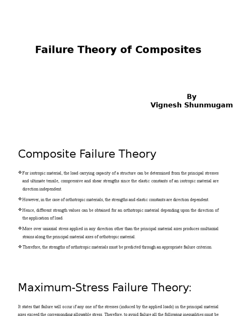 03 Failure Theories in Composites | PDF