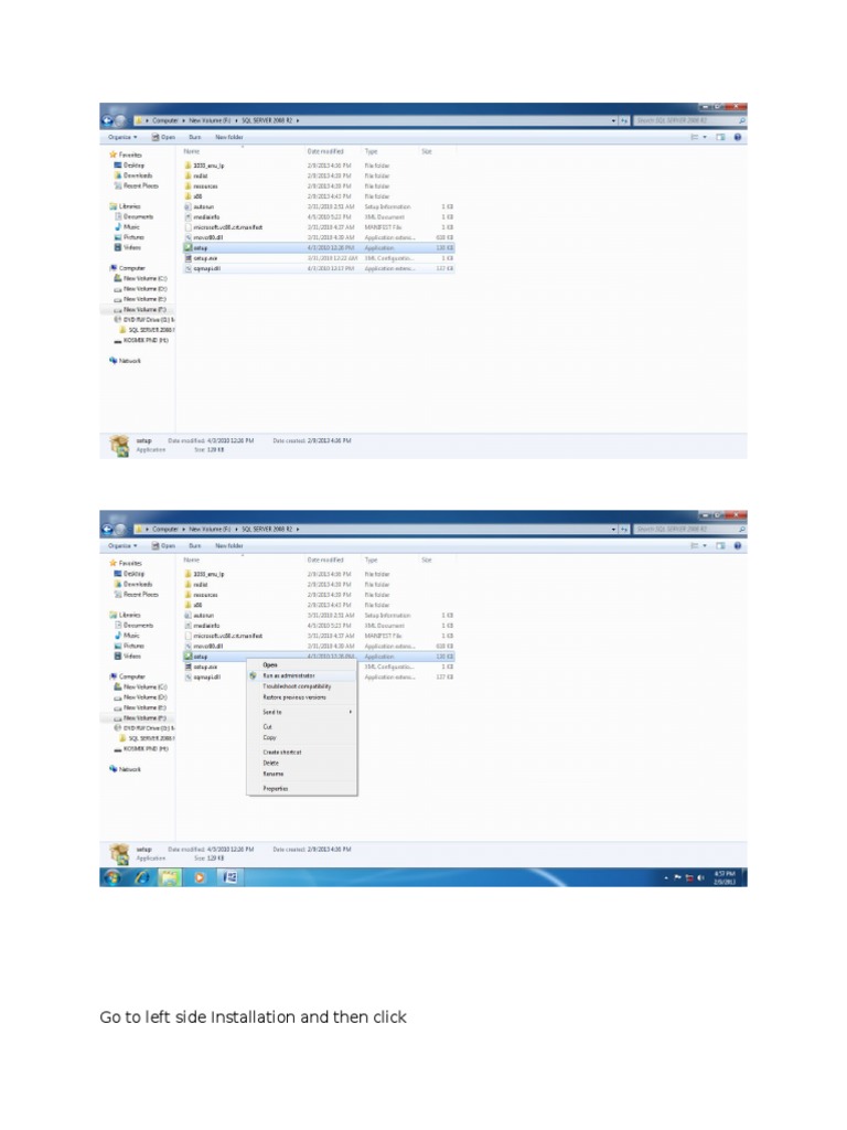 SQL Server 2008 R2 Installation Steps | PDF