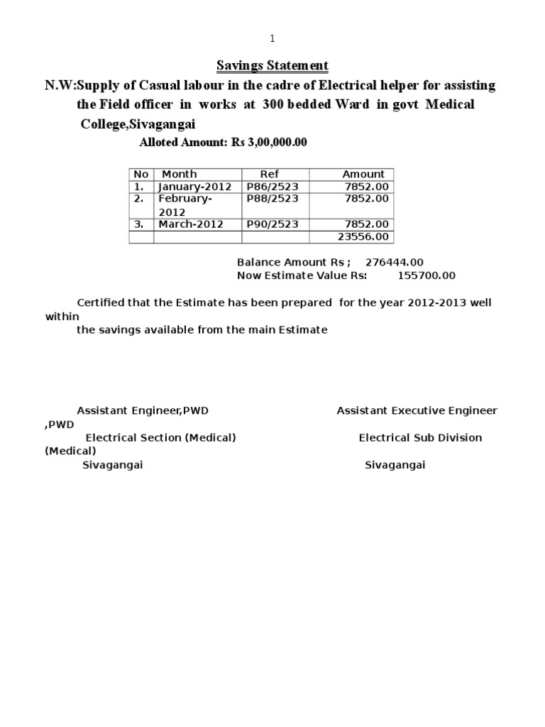 Savings Statement 300 | PDF