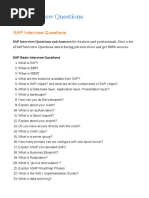Sap Interview Questions | PDF | Cloud Computing | Web Application