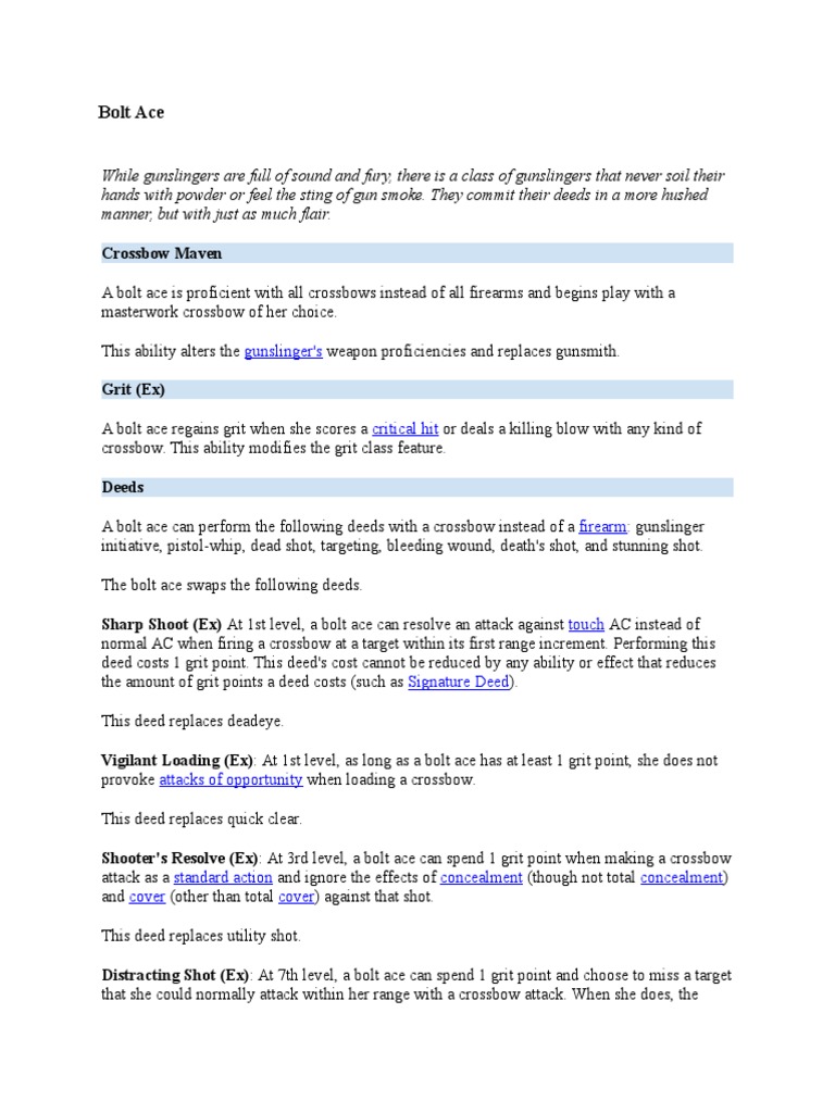 Bolt Ace: Gunslinger's | PDF | Military Technology | Projectiles