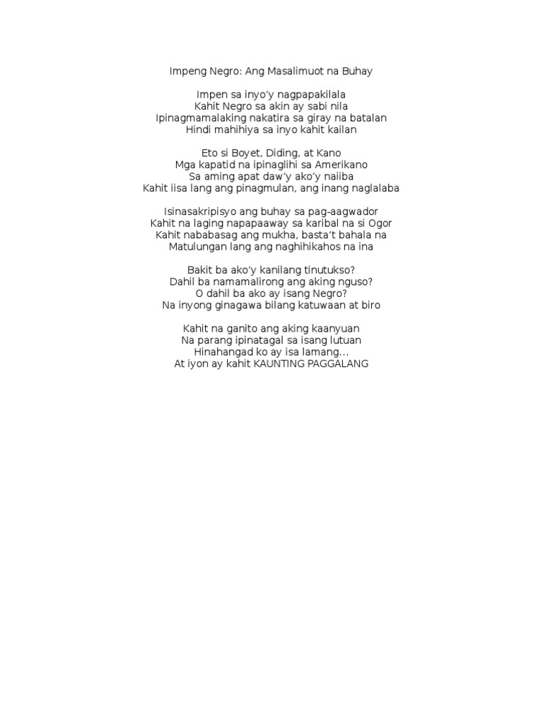 Impeng Negro | PDF