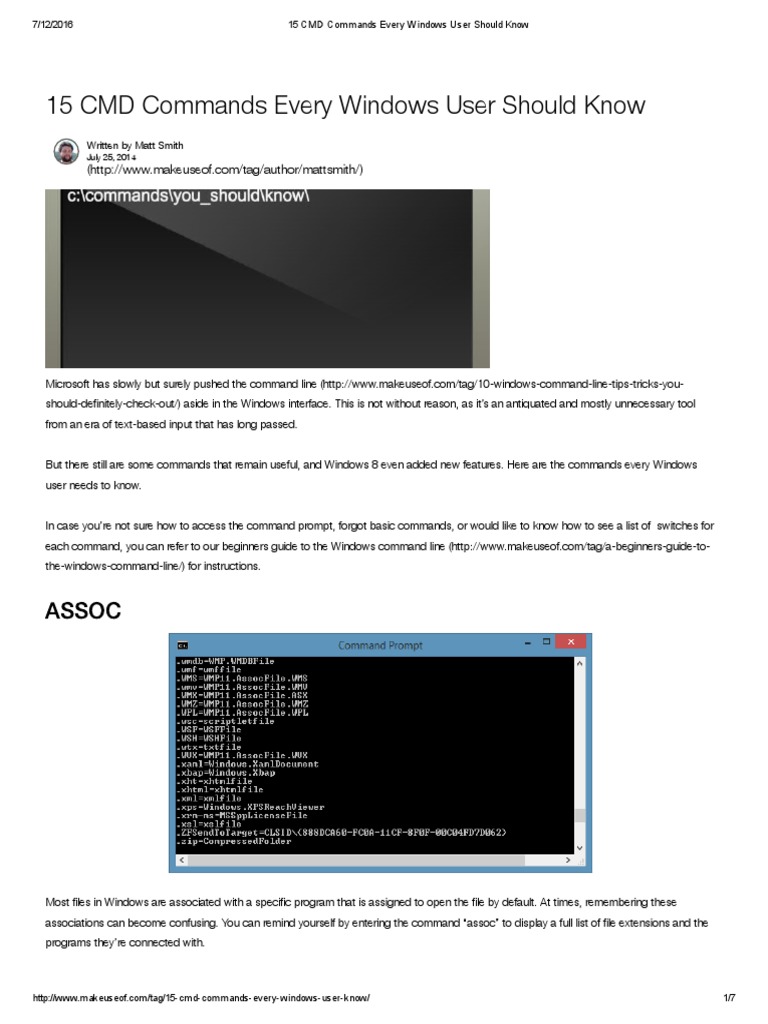 15 CMD Commands Every Windows User Should Know | PDF | Command Line ...