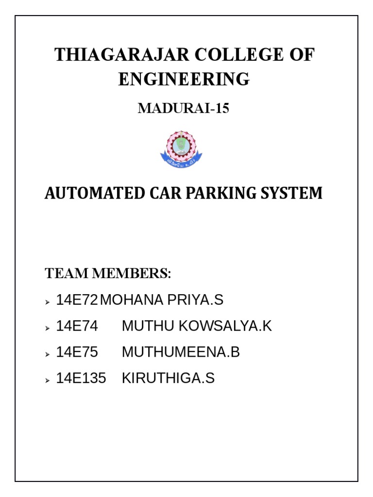 Automated Car Parking System | PDF | Electrical Circuits | Electronic ...