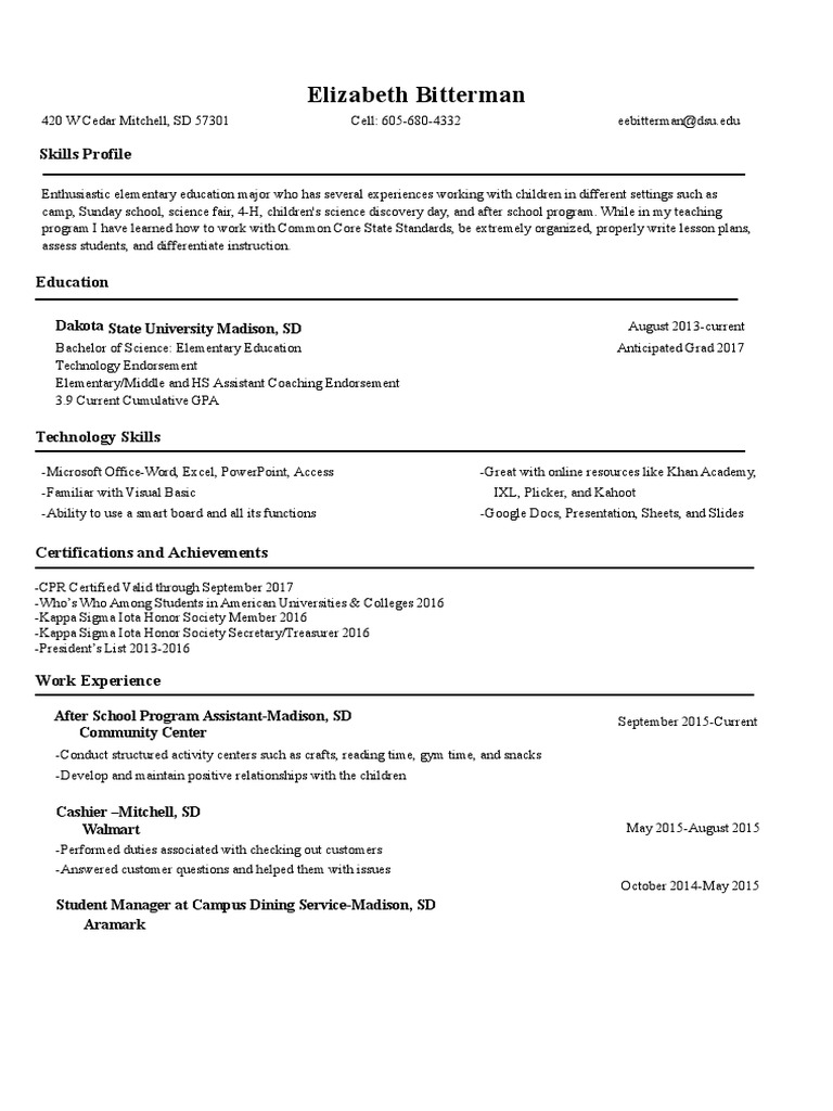 Liz Resume | PDF
